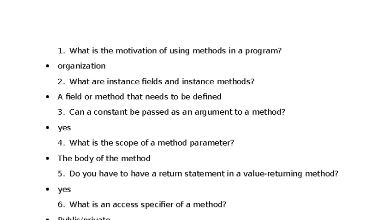 Java Programming Concepts: Methods, Fields, and Constructors Guide ...