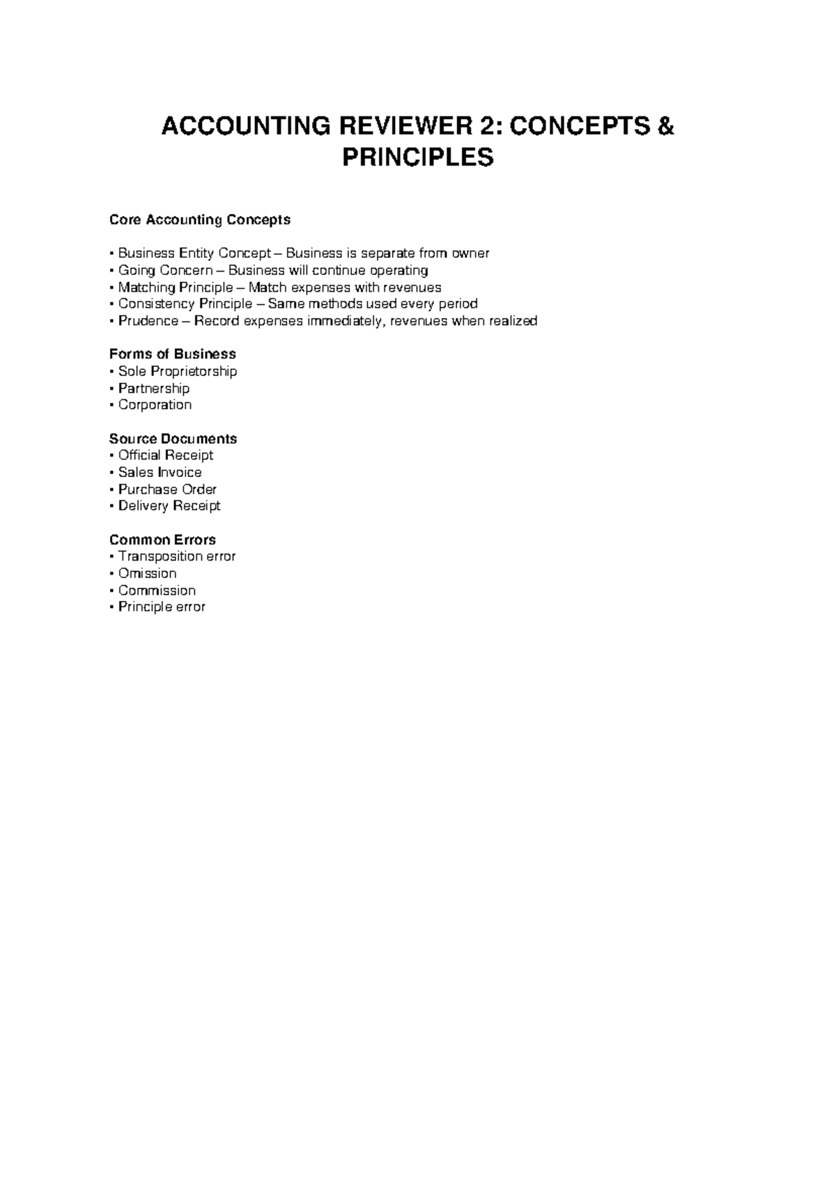 Accounting Reviewer Concepts - ACCOUNTING REVIEWER 2: CONCEPTS ...