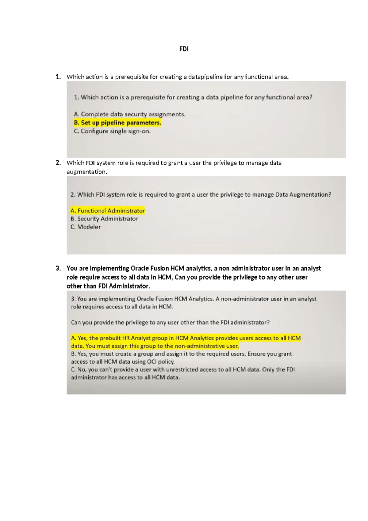 FDI - Oracle Fusion Cloud Data Pipeline Management Guide - Studocu