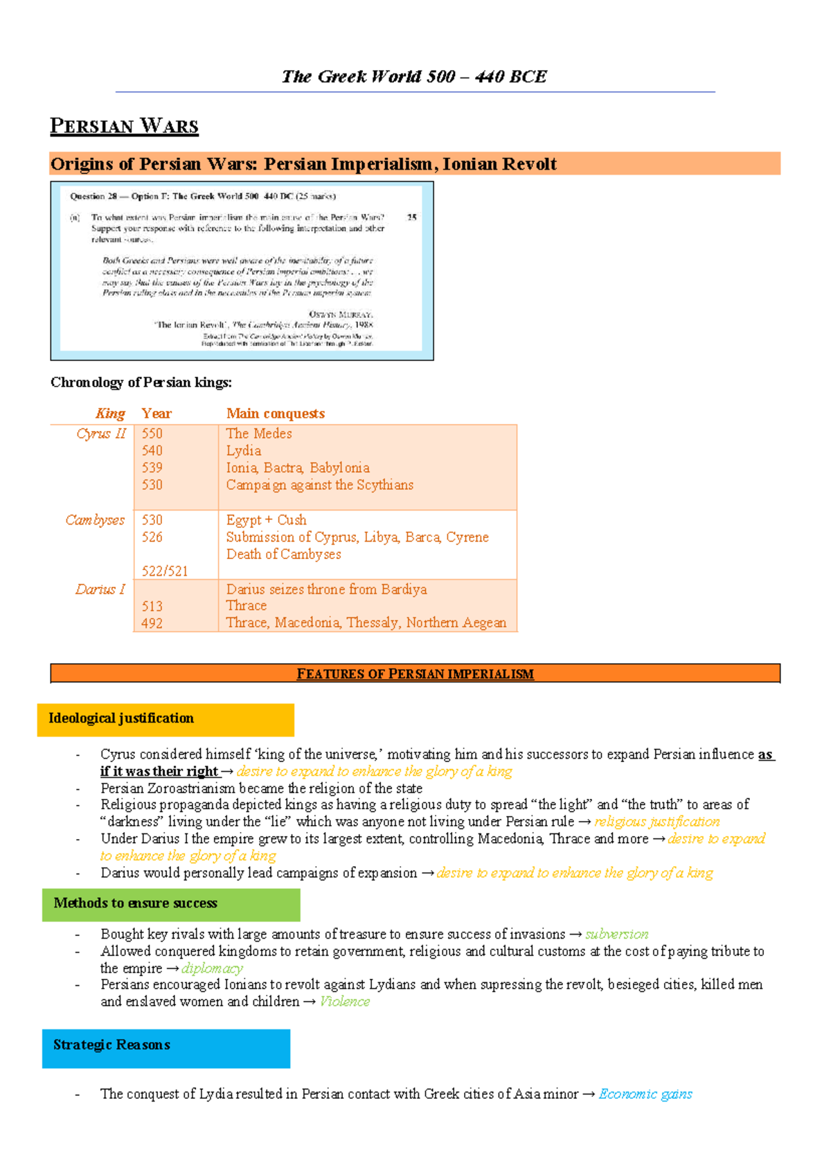 The Greek World 500-440 BCE: Origins and Impact of the Persian Wars ...