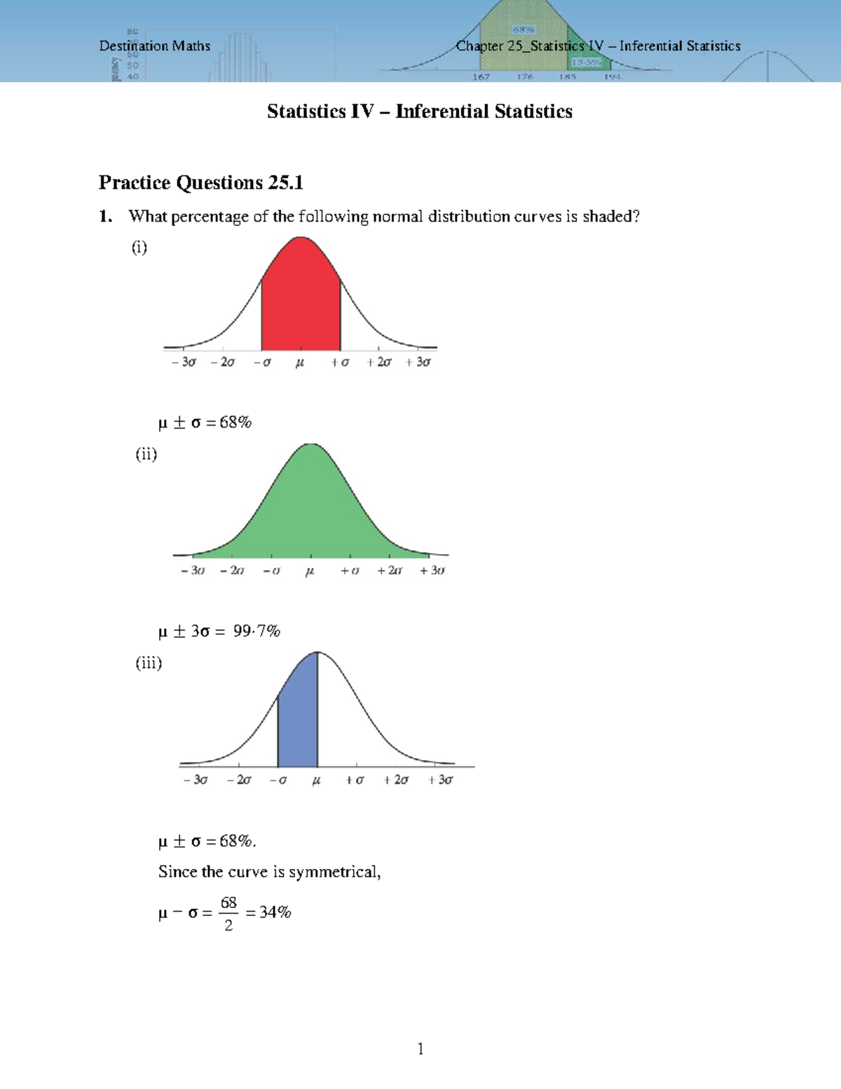 Statistics IV - Inferential Stats Practice Questions and Solutions ...