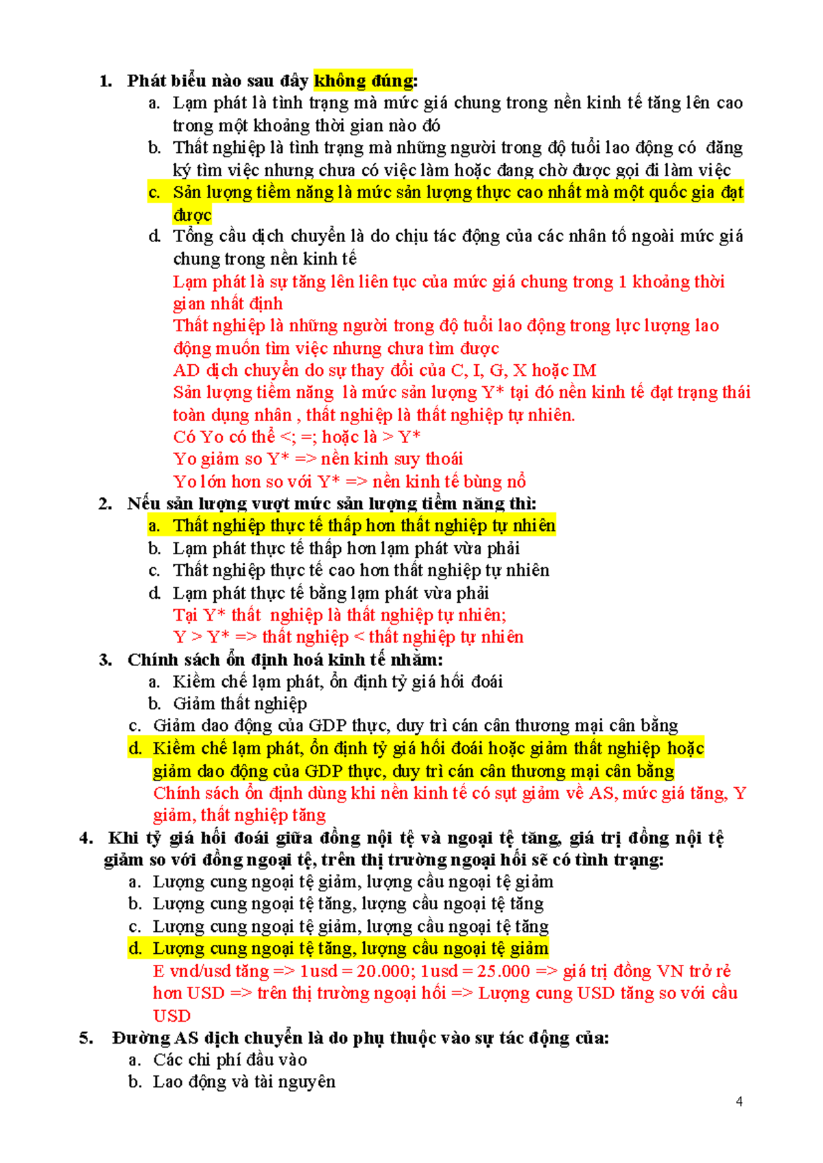 Tổng hợp kiến thức Kinh tế Vĩ mô - Mh 101 (Ôn tập) - Studocu