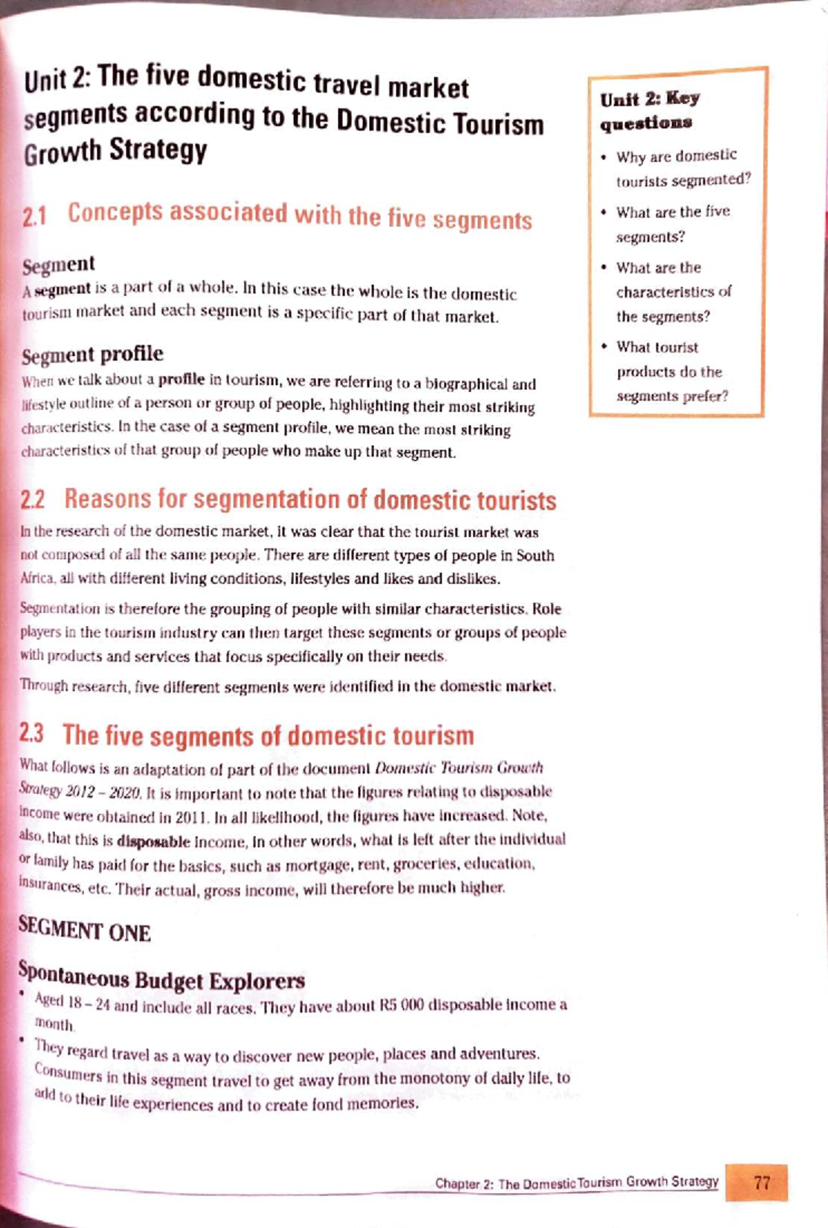Understanding Domestic Tourism Segments: Insights & Strategies (Unit 2 ...