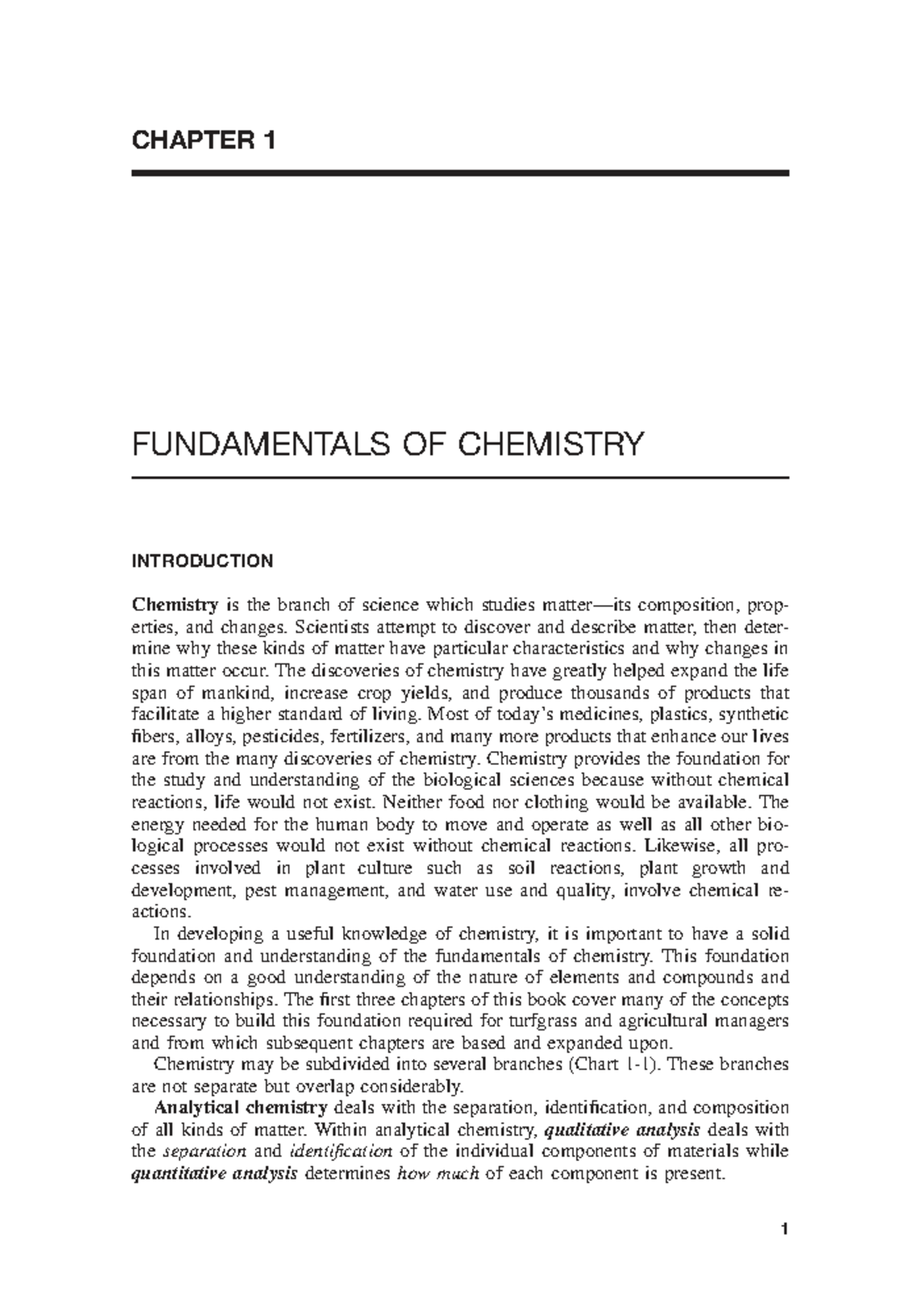 CH 1 - Fundamentals of Chemistry: Key Concepts and Applications - Studocu