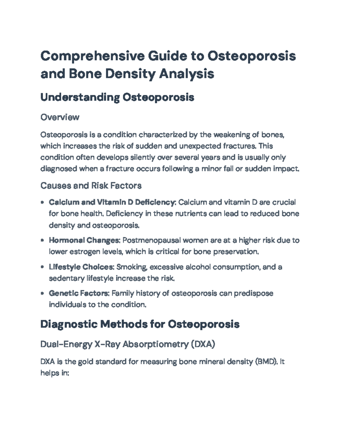 Comprehensive Guide to Osteoporosis & Bone Density Analysis ...
