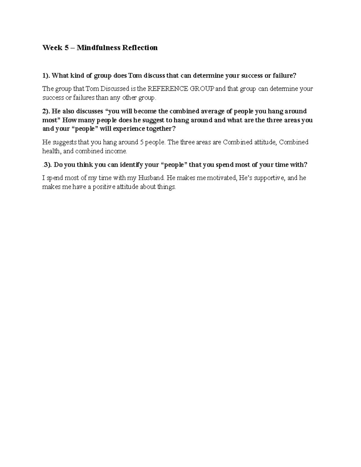 Bdowning WEEK 5 Mindfulness Reflection - Week 5 – Mindfulness ...