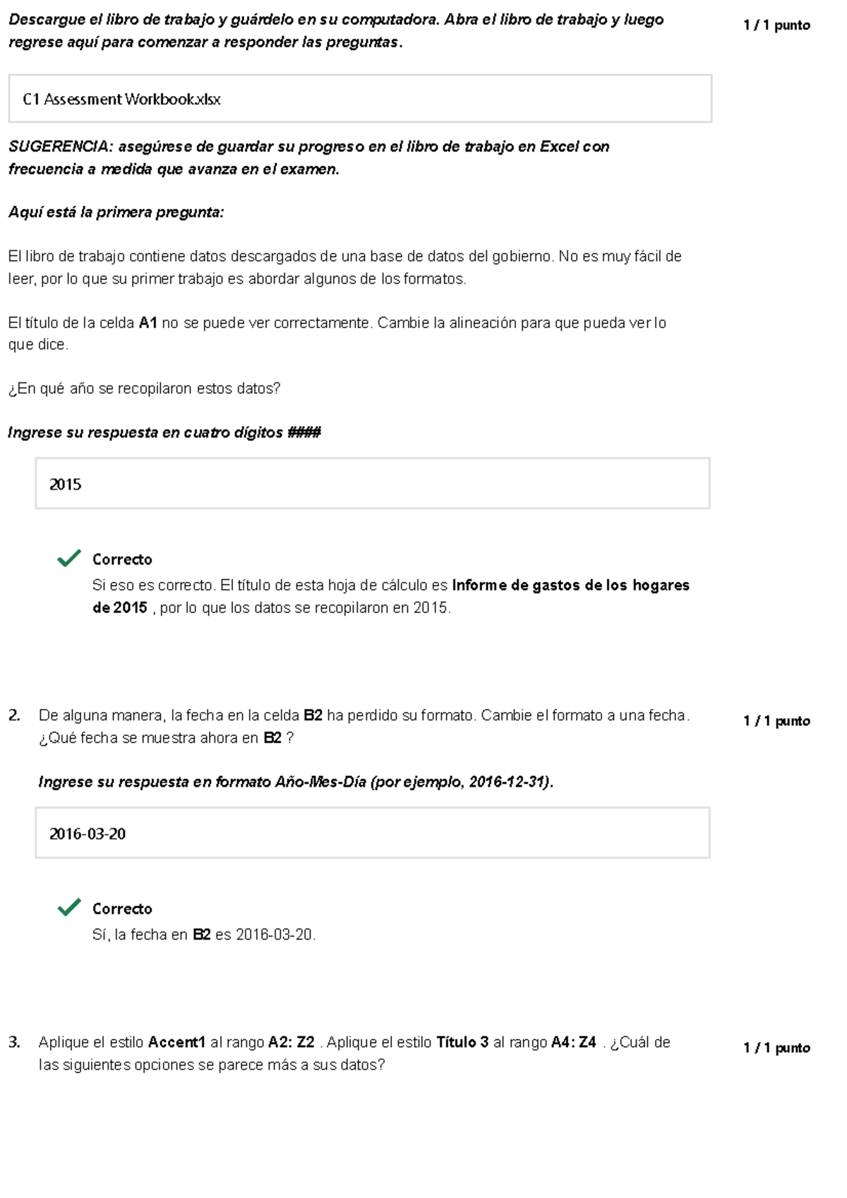 C1 Workbook Assessment - Data Formatting & Analysis Tasks - Studocu