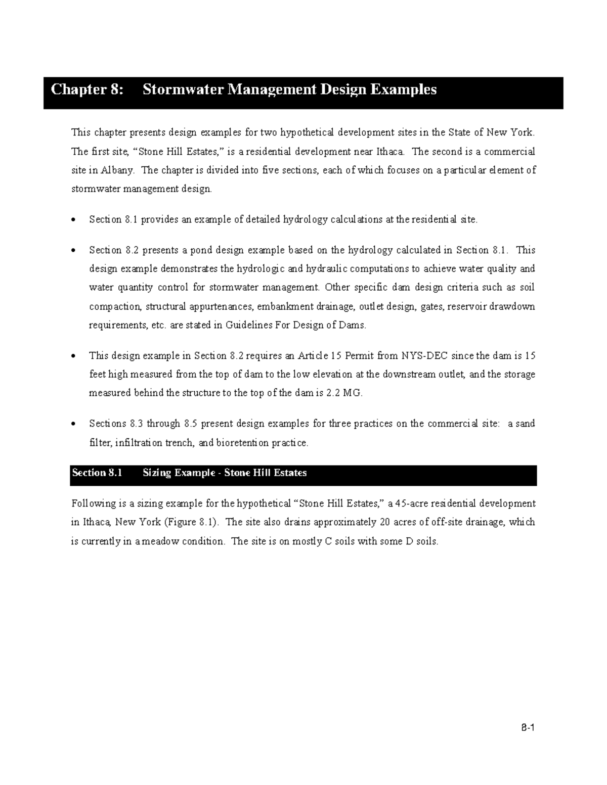 Swdm2015 Chapter 08: Stormwater Management Design Examples - Studocu