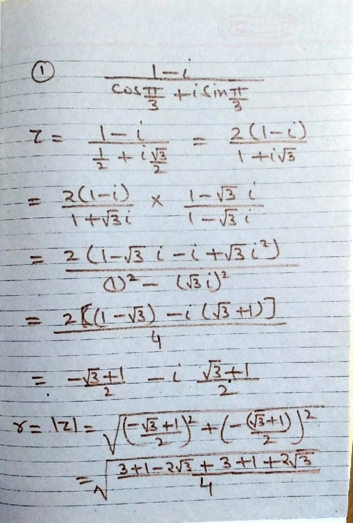 Complex Numbers - Class 11 Notes - Studocu