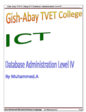 Coc exam level 4-2 - DATABASE LEVELL 4 COC THEORY QUESTION 1. A logical ...