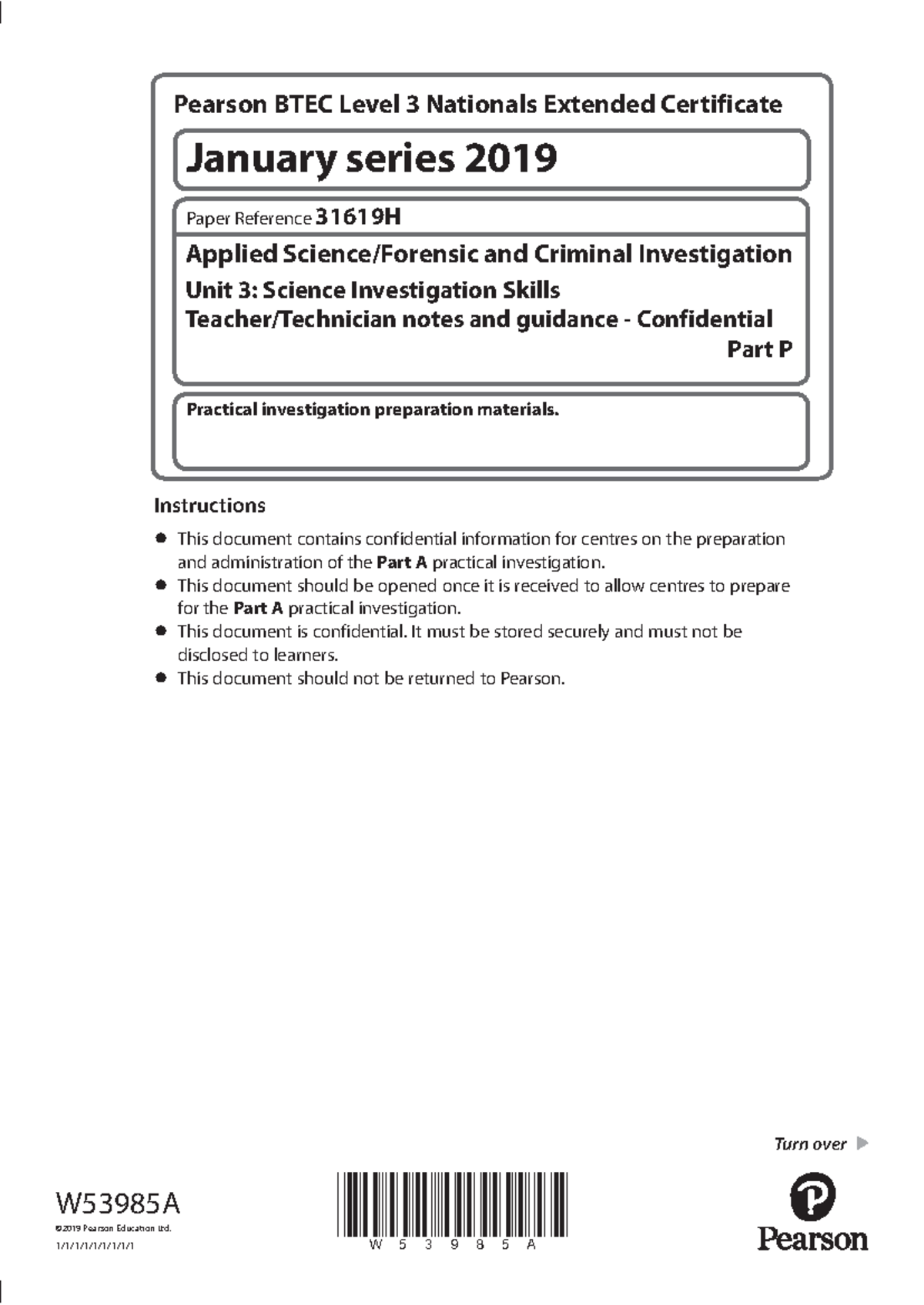 Unit 3: Science Investigation Skills - Practical Investigation Jan 2019 ...