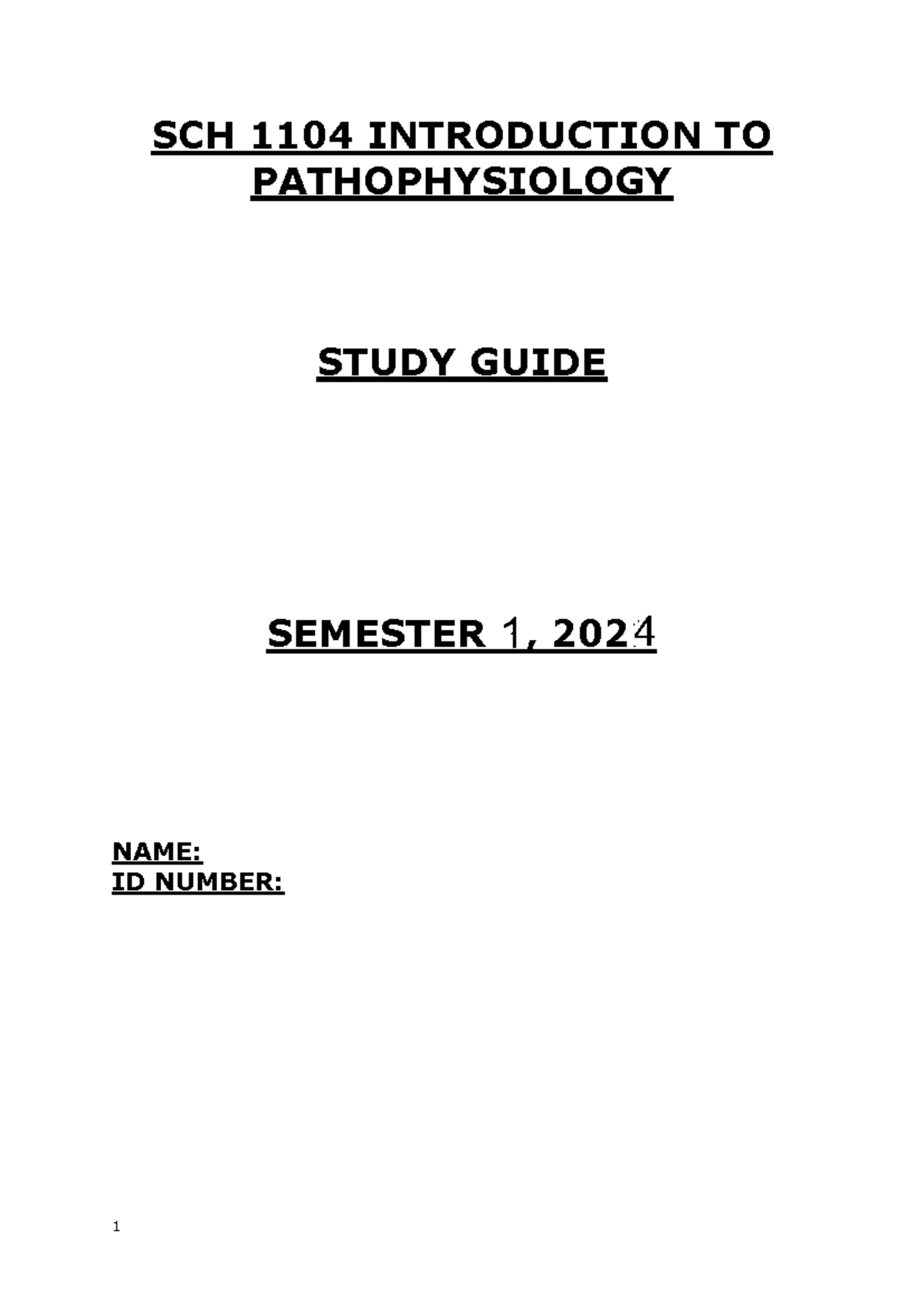 SCH1104 Lab Safety & Microscopy Study Guide 2024-2 - Studocu