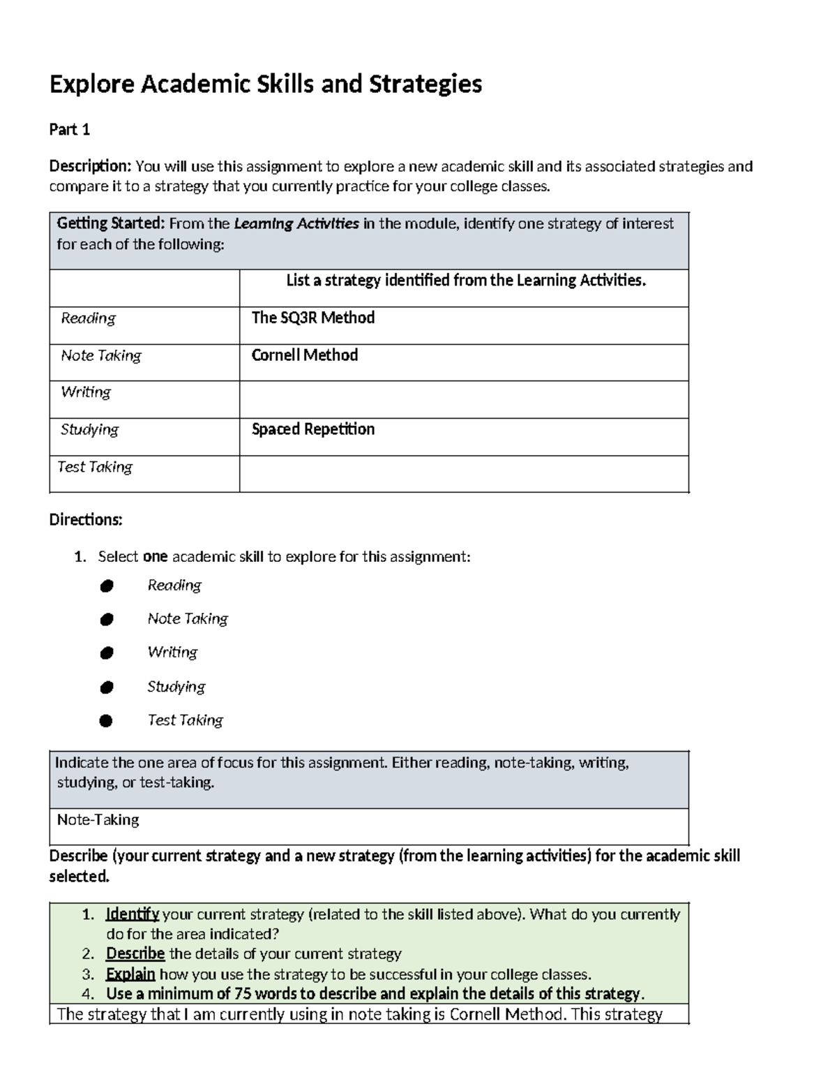 Academic Skills & Strategies: Comparing Cornell & Outline Methods - Studocu