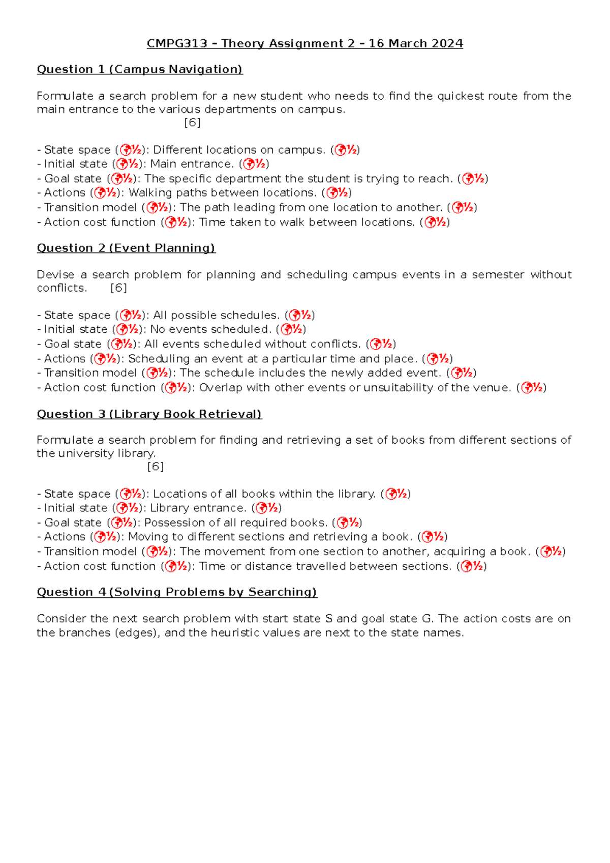 CMPG313 - Theory Assignment 2 Memo: Campus Search Problems & Solutions - Studocu