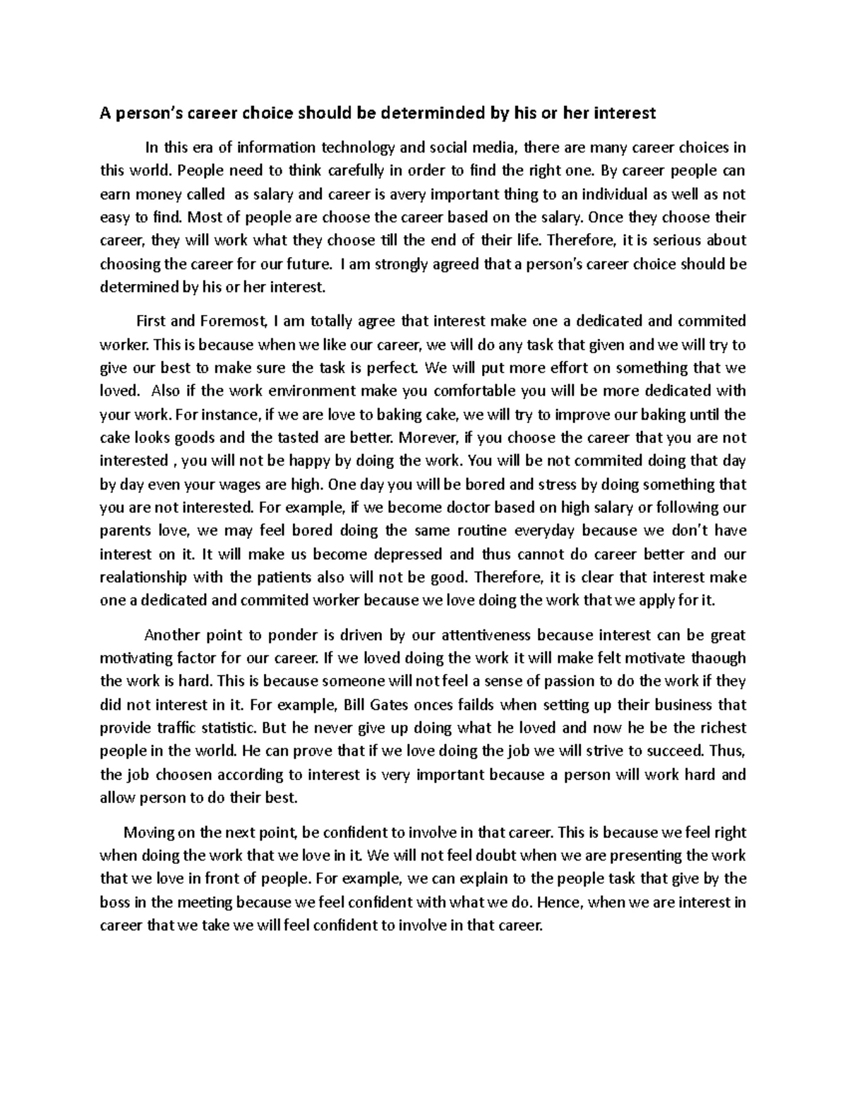 MUET Writing Examples - 1) ARGUMENTATIVE ESSAY Example question ...