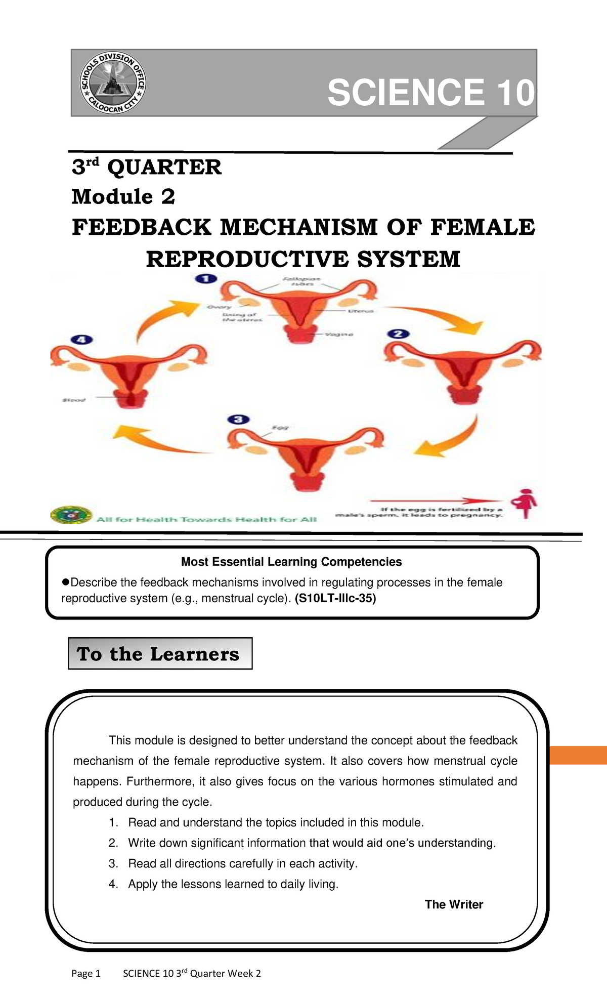 Q3G10-WEEK 2 - Module 2 in science 10 quarter 3 - Page 1 SCIENCE 10 3rd ...
