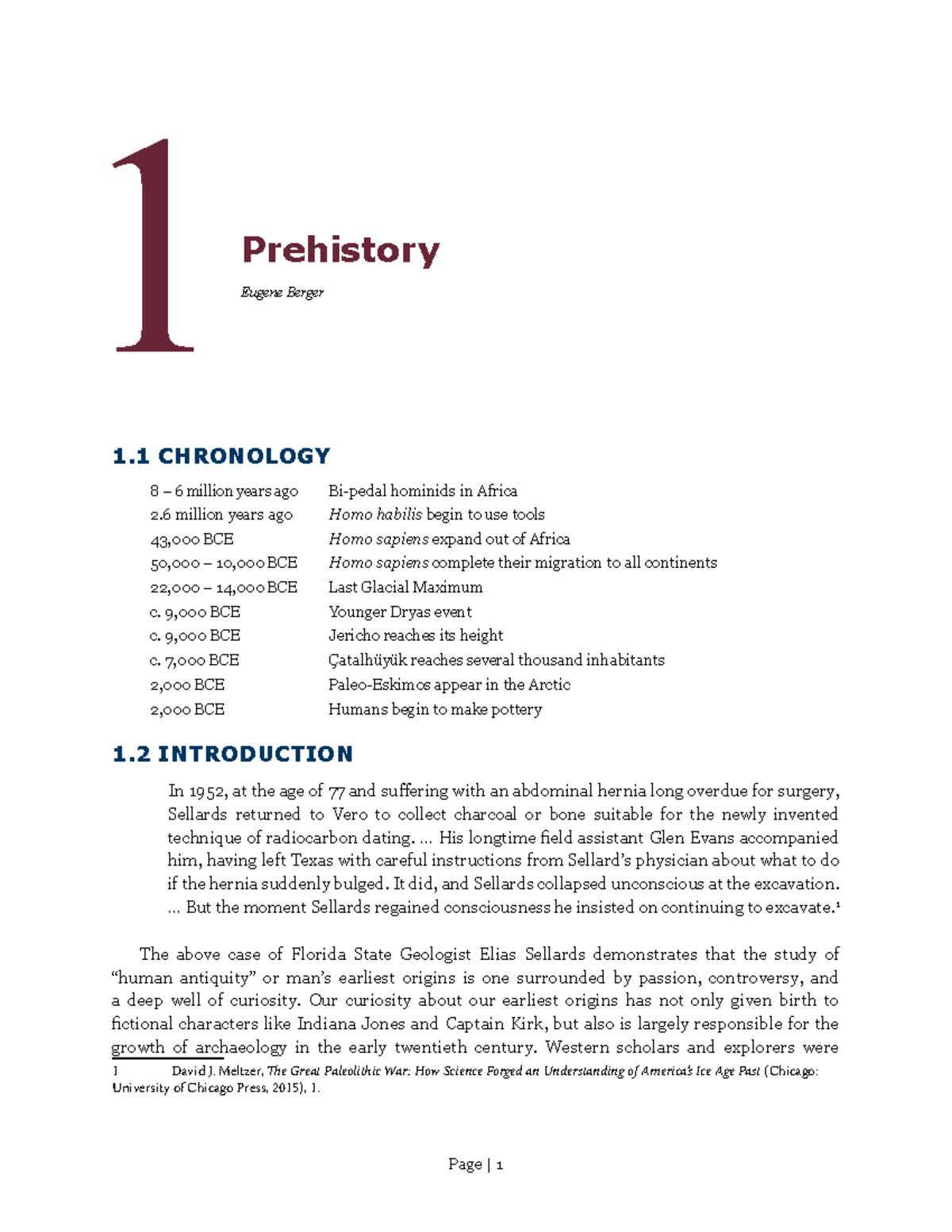 World History Chapter 1: Prehistory and Human Evolution Analysis - 1 ...