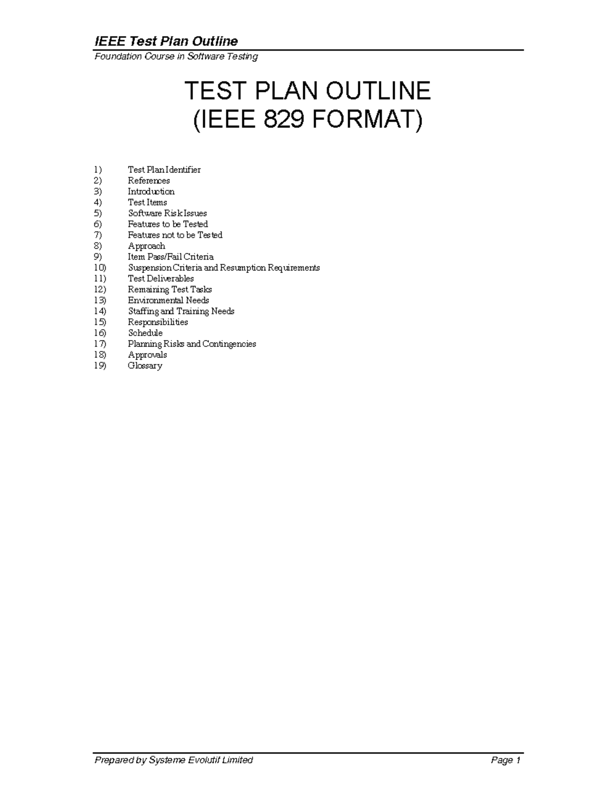 Ieee-829 - IEEE - Foundation Course in Software Testing TEST PLAN ...