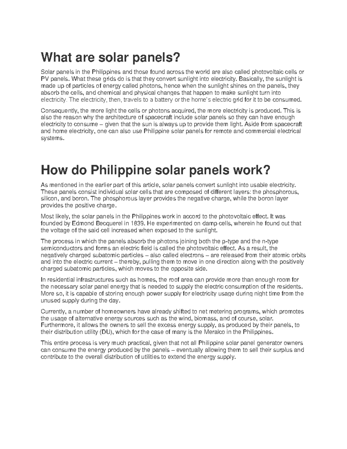 Philippine Solar Panels: How They Work and Their Benefits Explained ...