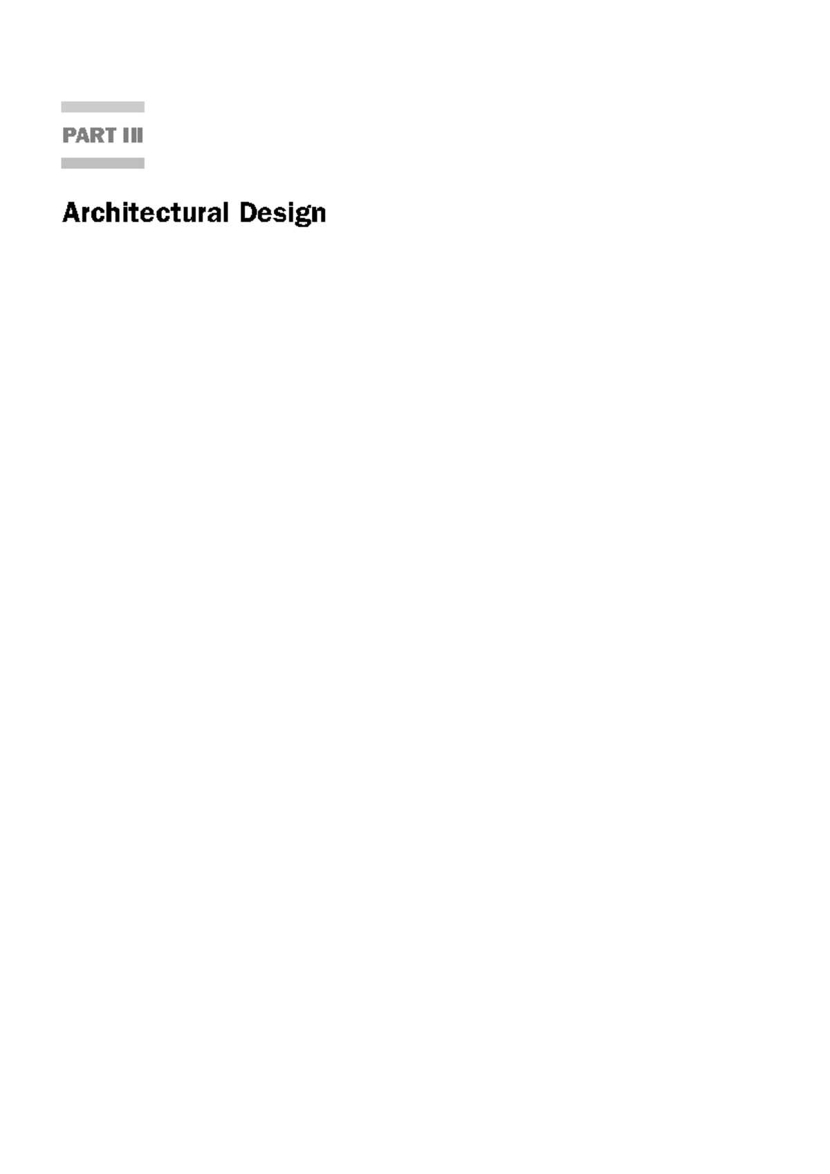 PART 194 Architectural Design: Perspectives on Software Functionality ...