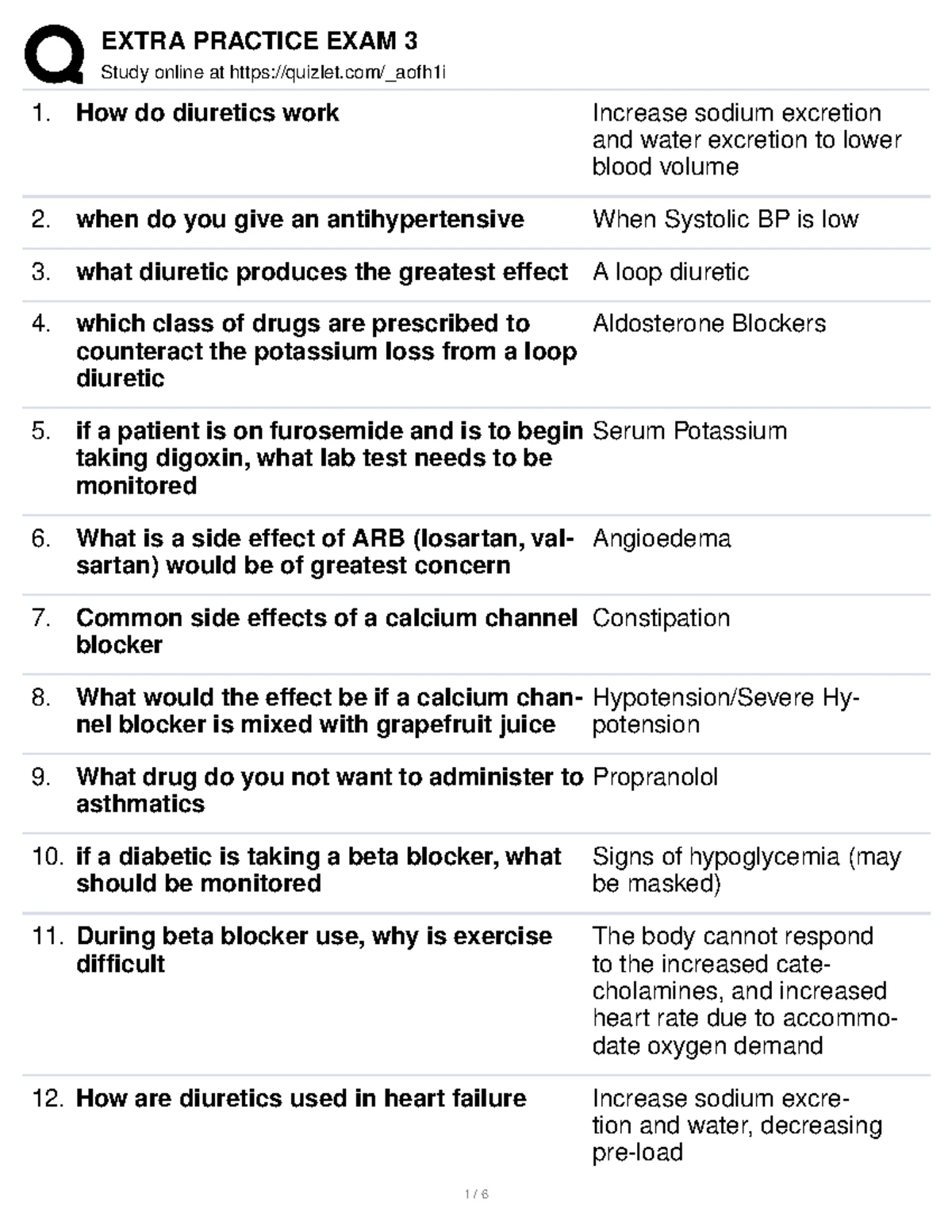 Dosage Calculation Exam 01 Prep Quiz 4 - Dosage Calc Exam 01 Prep Quiz ...