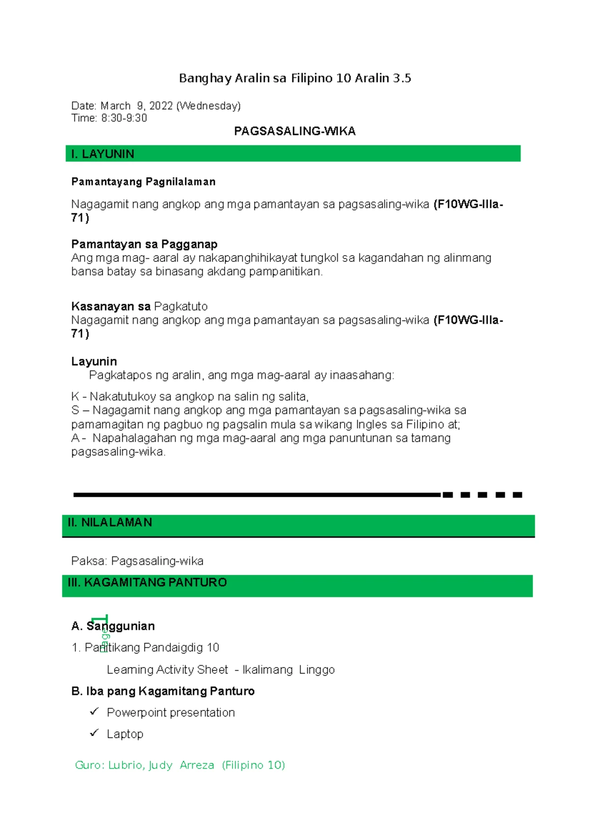 DLL Matatag TLE 7 Q1 W3 - Understanding Computer Number Systems - Studocu