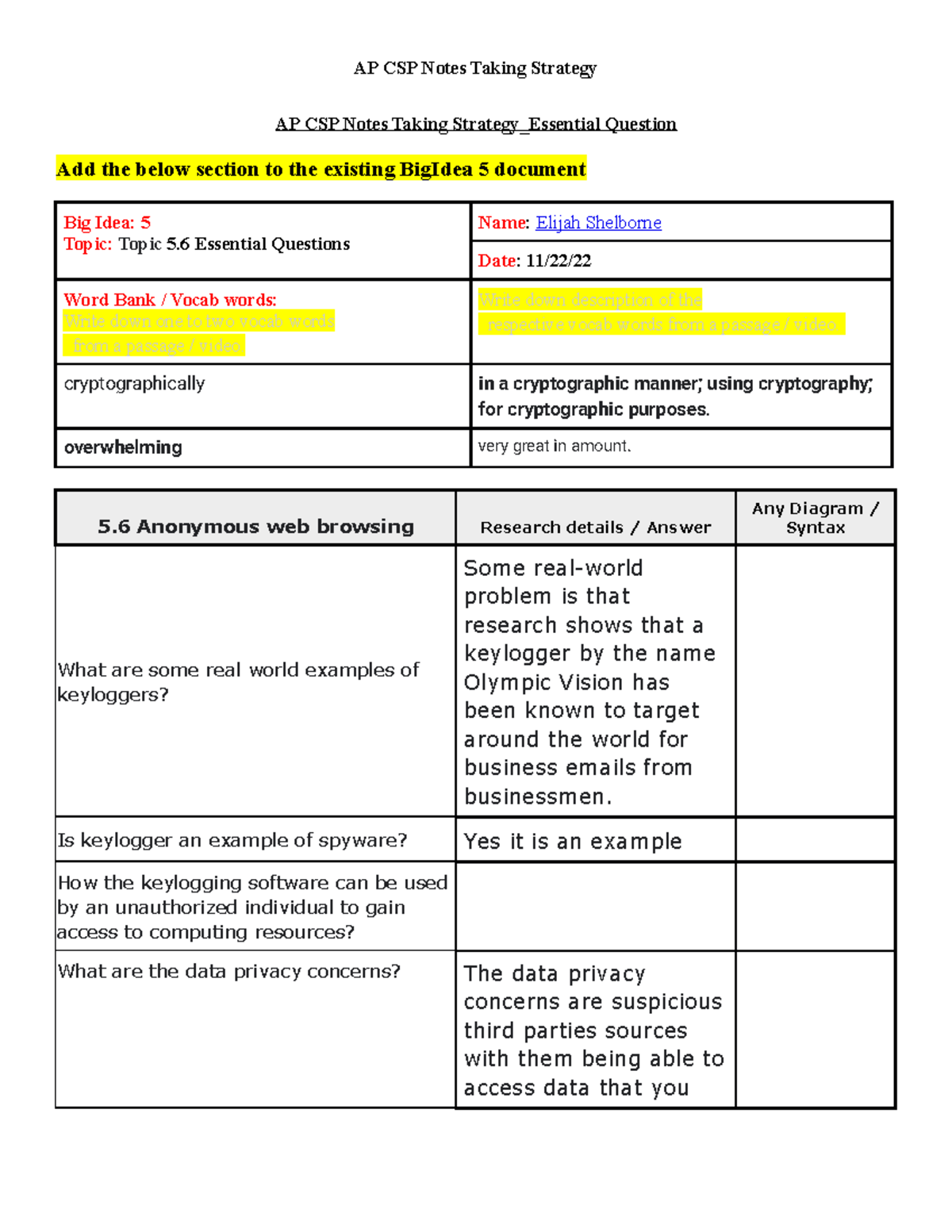AP CSP Notes EQ - 5.6 - Web browsing continue 5 - AP CSP Notes Taking ...