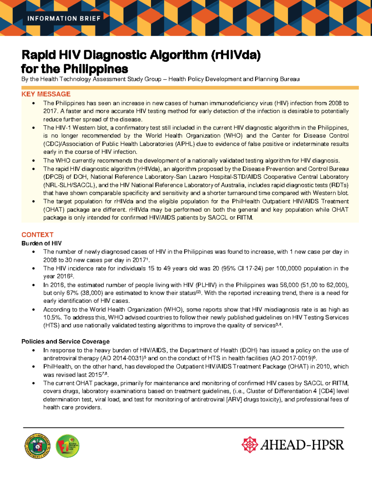 Rapid HIV Diagnostic Algorithm (rHIVda) Notes for IB Course - Studocu