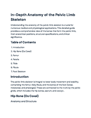 Comprehensive Overview of Hip Joint Anatomy & Pathologies (ANAT 101 ...