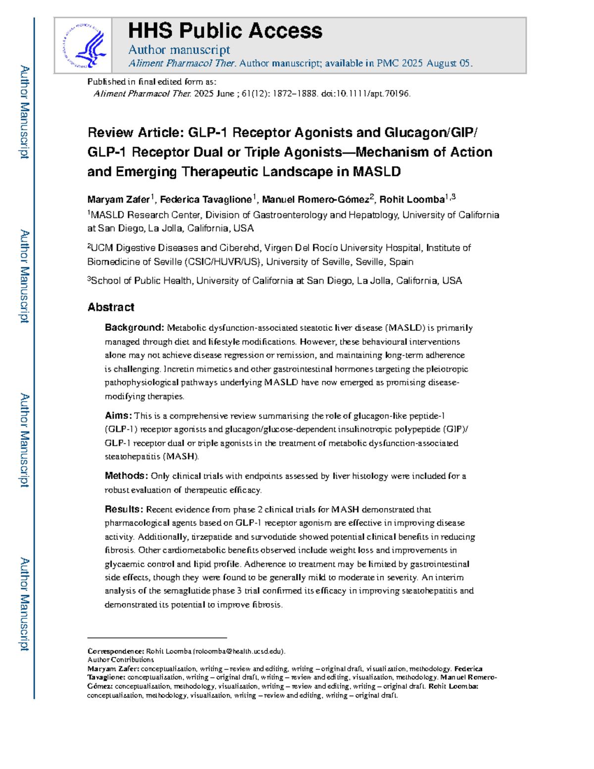 Receptor Agonists in MASH: A Comprehensive Review (HHS 1234) - Studocu