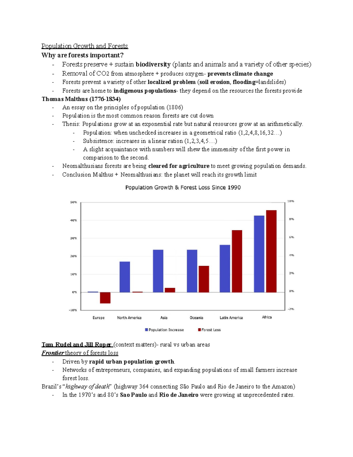 SOC 248 - Lecture Notes: Population Growth, Forests, and Sustainability ...