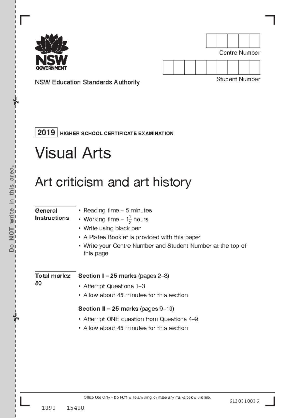 2019 HSC Visual Arts - Past Paper Practice Material for Exam Prep - Studocu