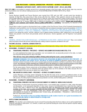 Civ Pro - Removal - Removal Was case filed in state court and D wants ...