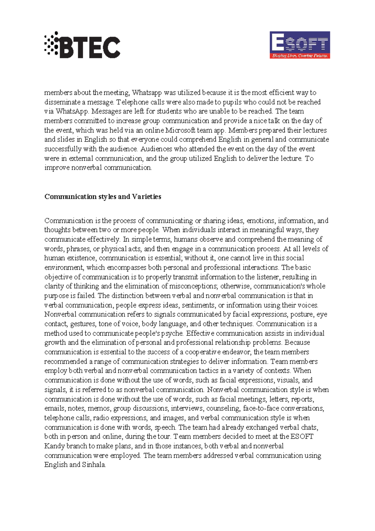 Task 2&3 - Communication Strategies and SWOT Analysis for Teamwork ...