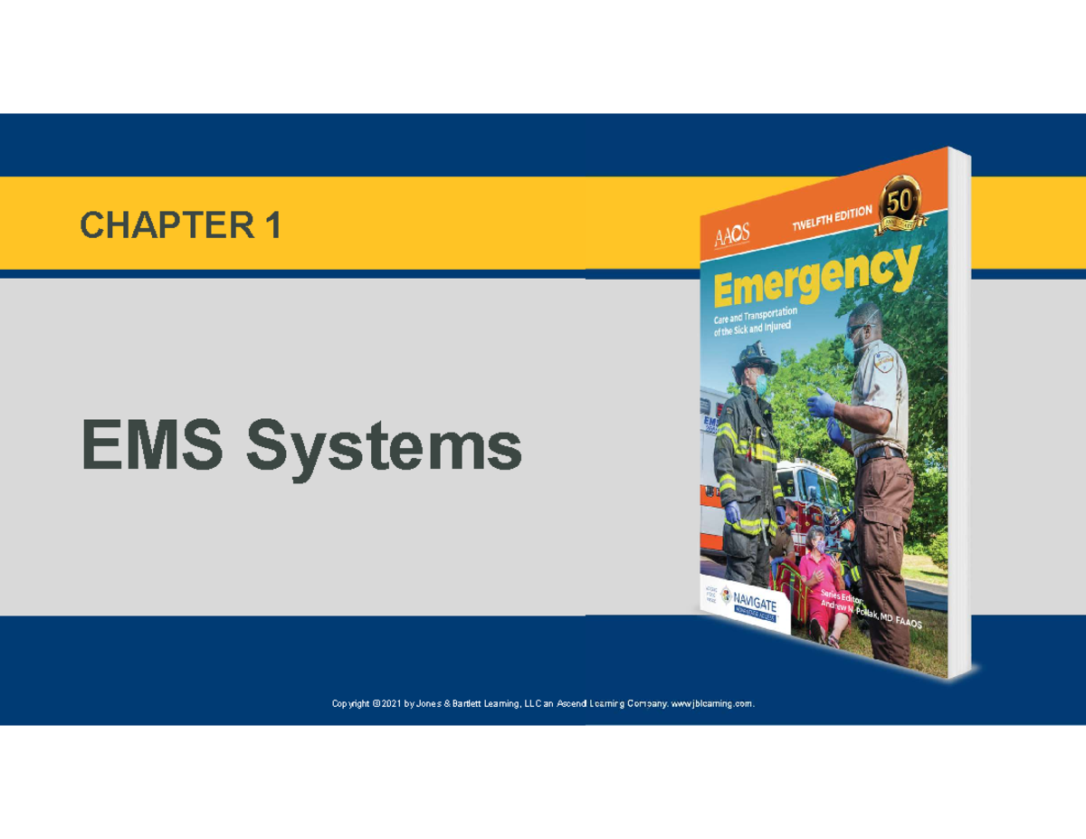 EMT Training Overview: Chapter 1 - EMS Systems - Studocu