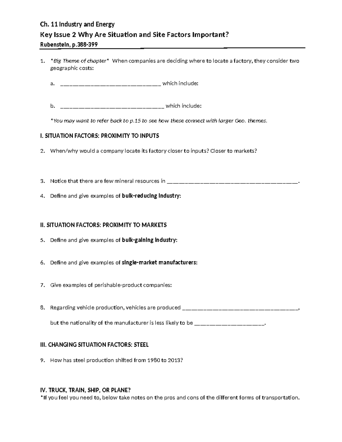 Aphug 11.2 Reading Notes - Ch. 11 Industry and Energy Key Issue 2 Why ...