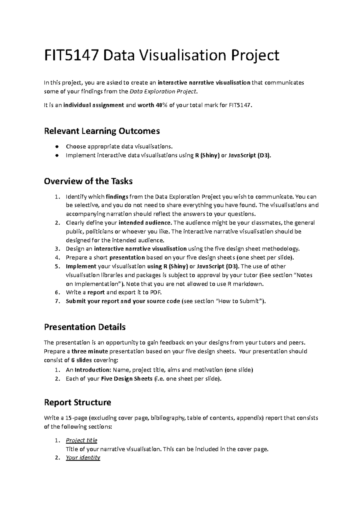 FIT5147 Final Project: Interactive Narrative Data Visualisation Guide ...