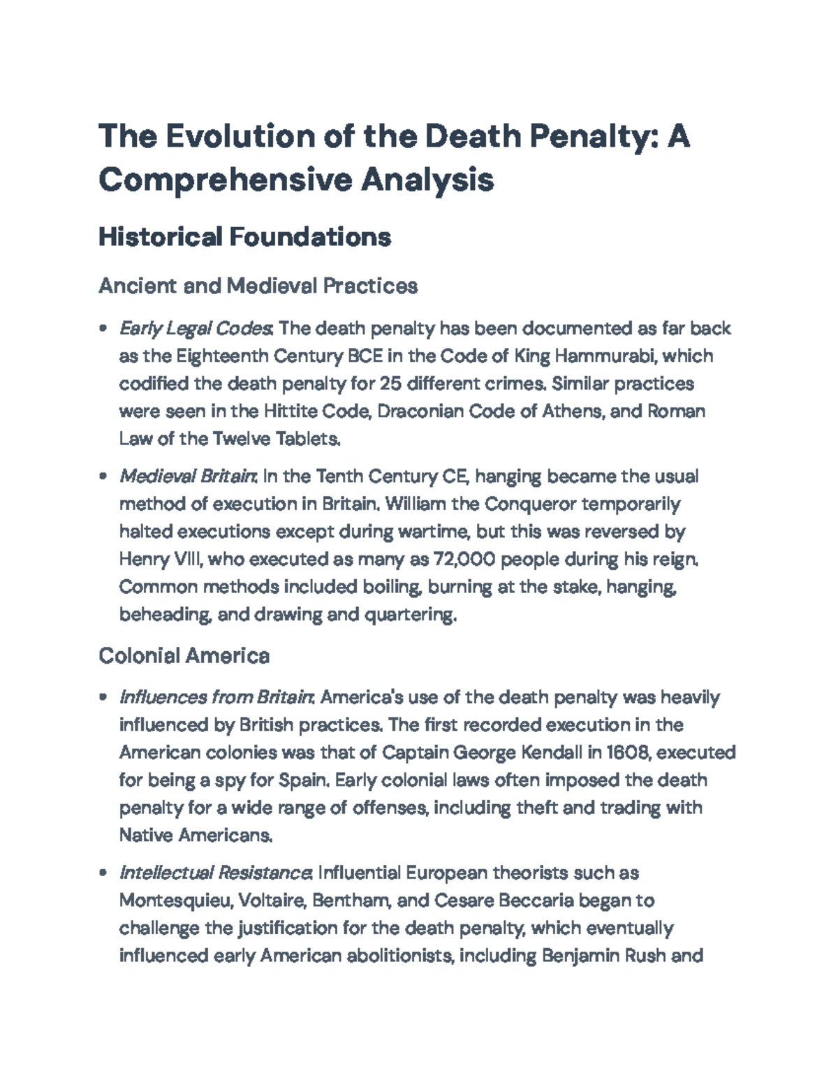 The Evolution of the Death Penalty: Historical Context & Legal Changes ...