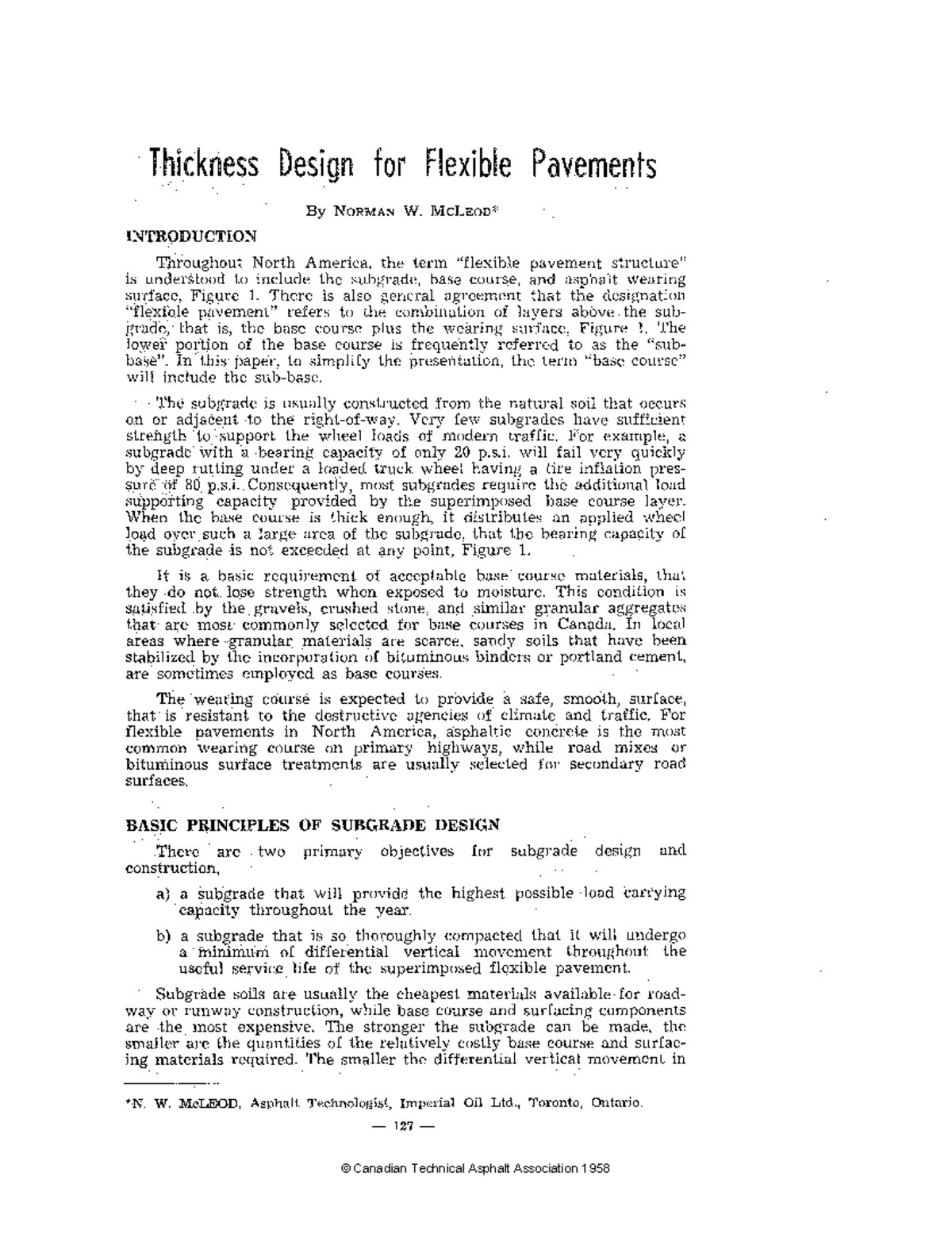 08 HREN Course Unit 3 - sdvsdvsdv - Thickness Design e Pavements INTRODUCTION Throughout North ...