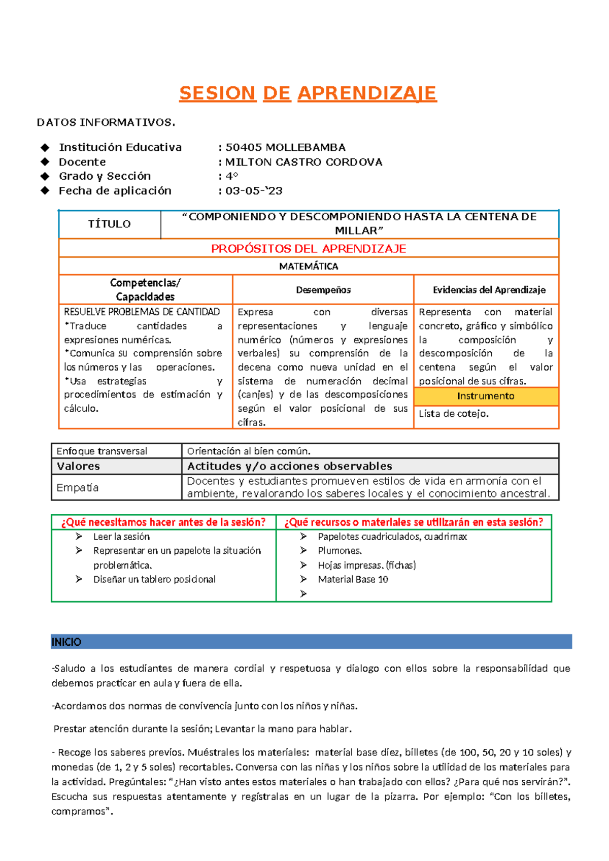 Composición y Descomposición en Matemáticas para 4° Grado: Centenas ...