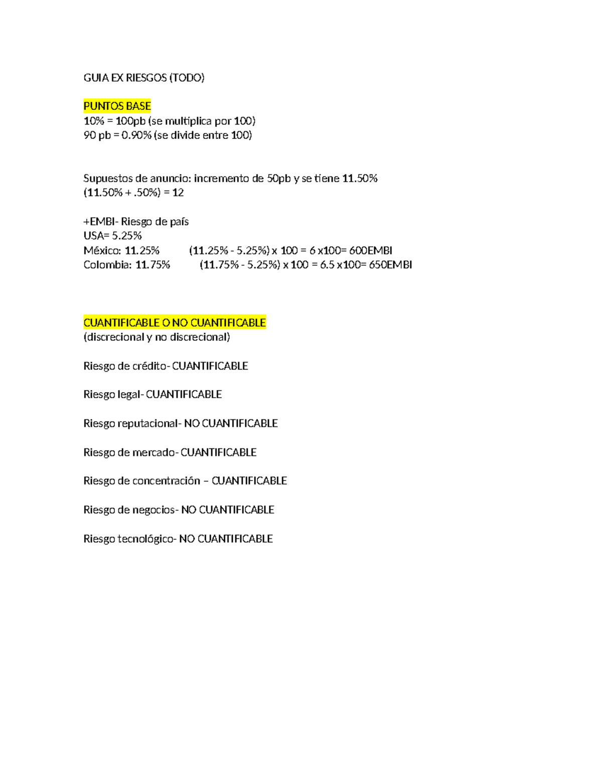 GUIA Extodo Riesgos - Guía de examenes - GUIA EX RIESGOS (TODO) PUNTOS ...