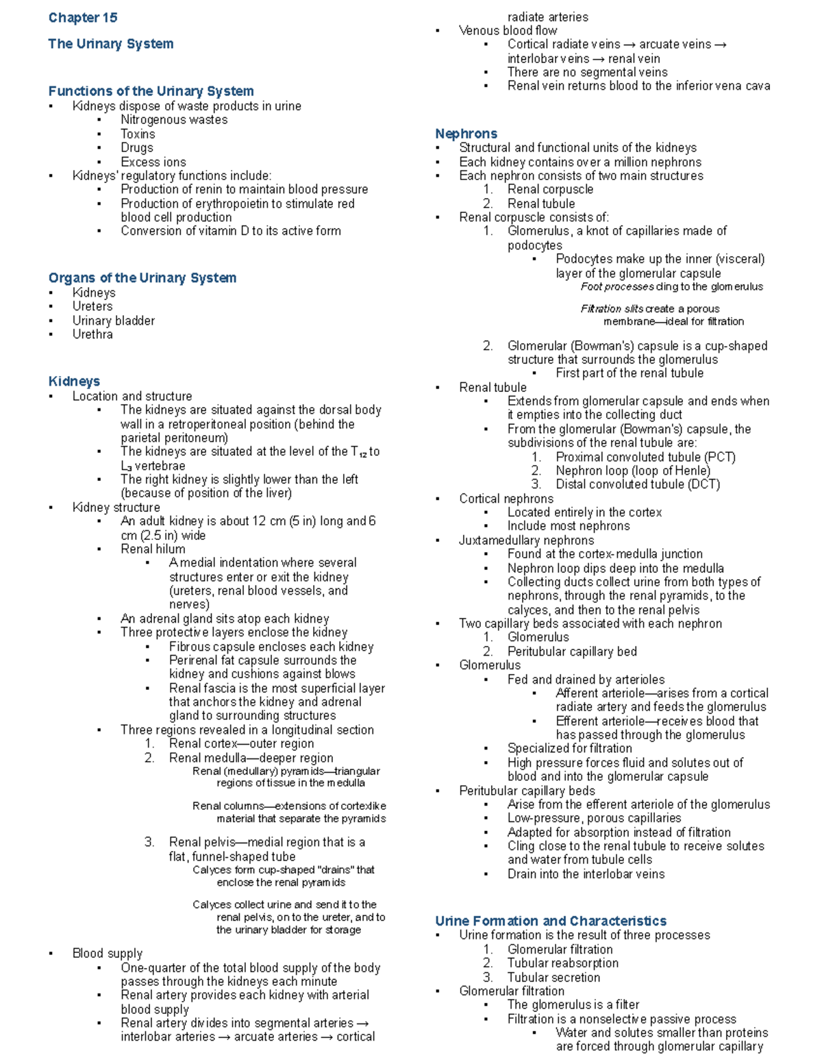 CHAP15 Urinary System Overview - Essentials of Human Anatomy ...