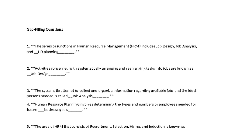 Unit 6: Functions of Human Resource Management (HRM) - Studocu