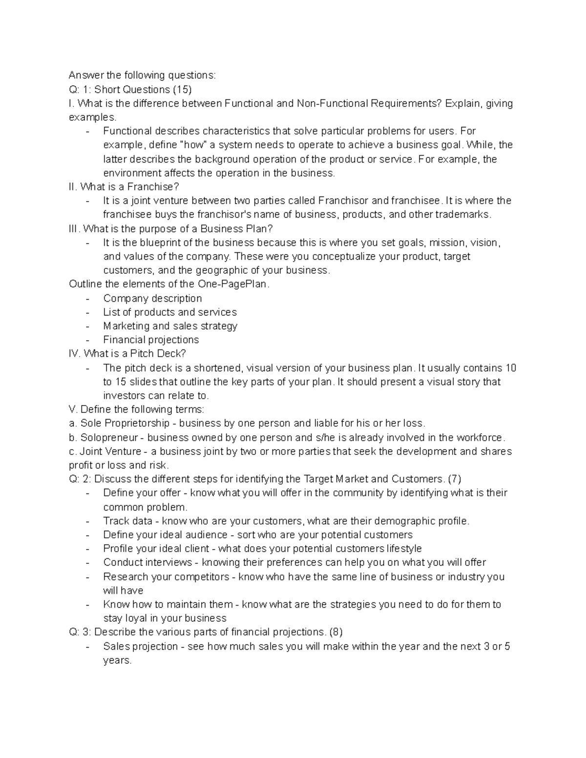 Q2 Assignment 3: Business Concepts and Market Analysis - Studocu
