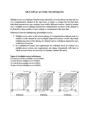 Multiplexing and Practice problems and Solutions - Multiplexing: Multiplexing is the set of ...