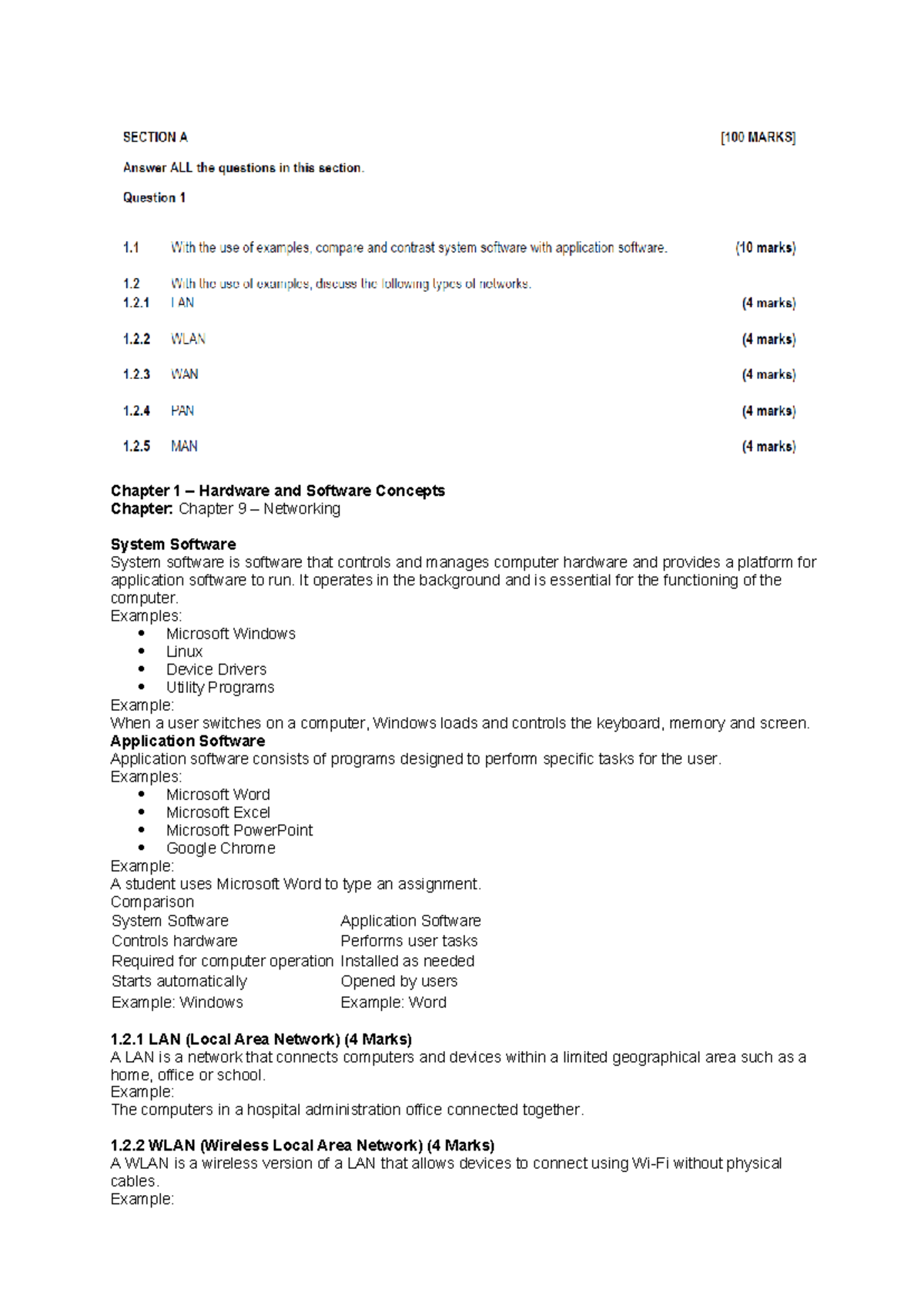 End User Computing OSA 3: Hardware, Software & Networking Concepts ...