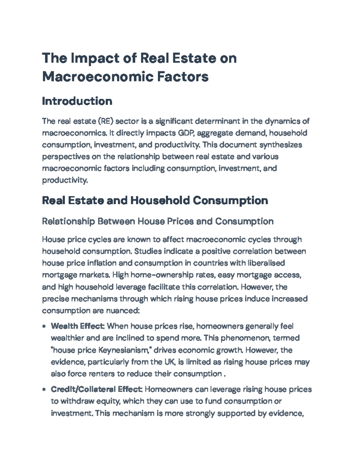 The Impact of Real Estate on Macroeconomic Factors: Analysis & Insights ...