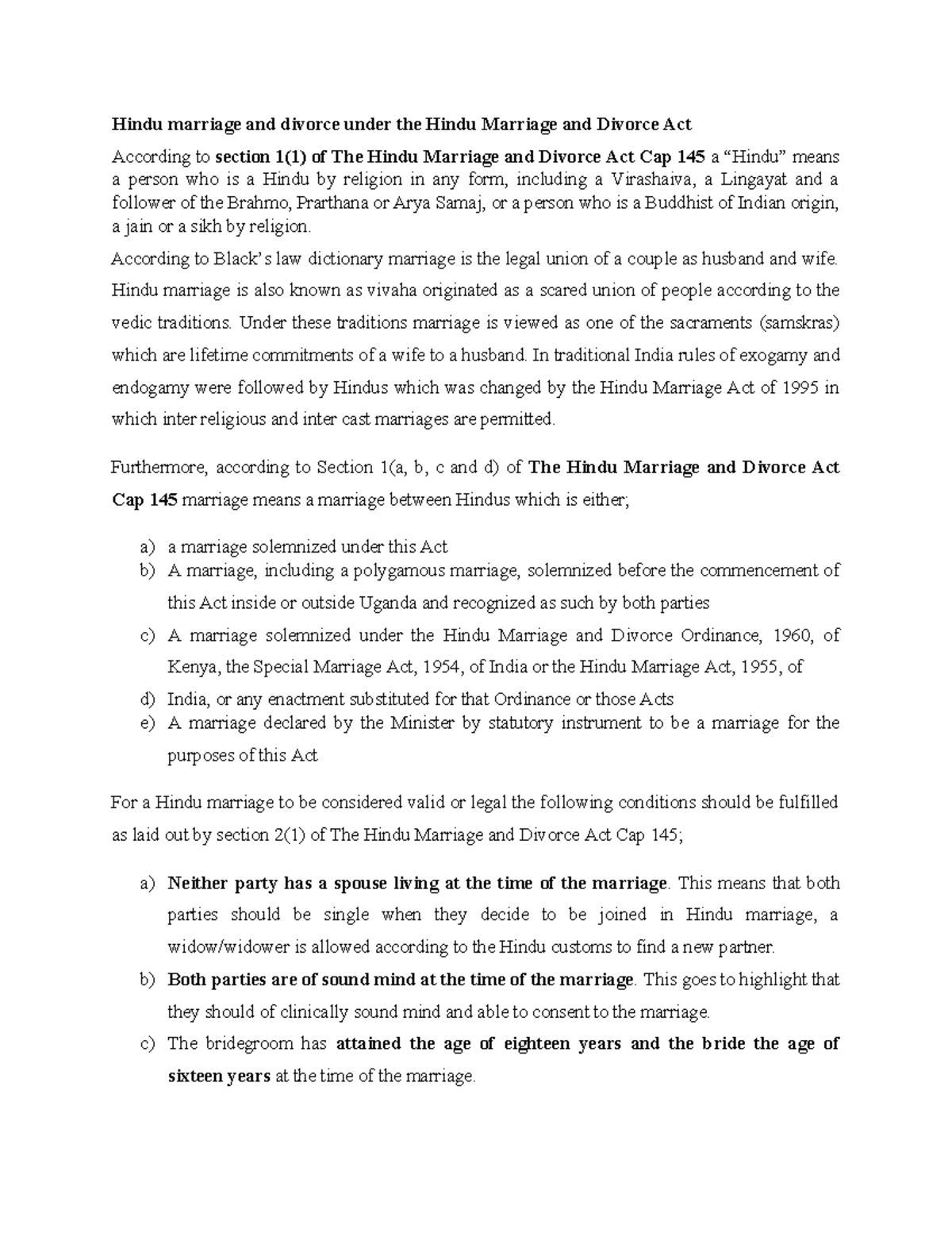 Hindu Marriage and Divorce Act Overview: Key Provisions and ...