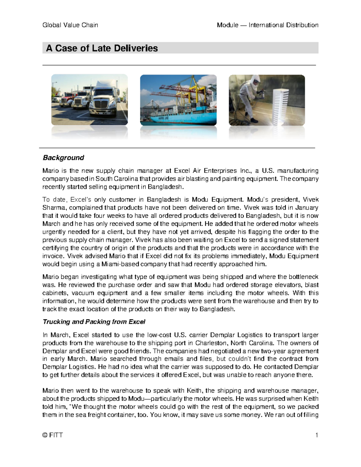 Late Deliveries Case Study - Challenges & Solutions Analysis - Studocu