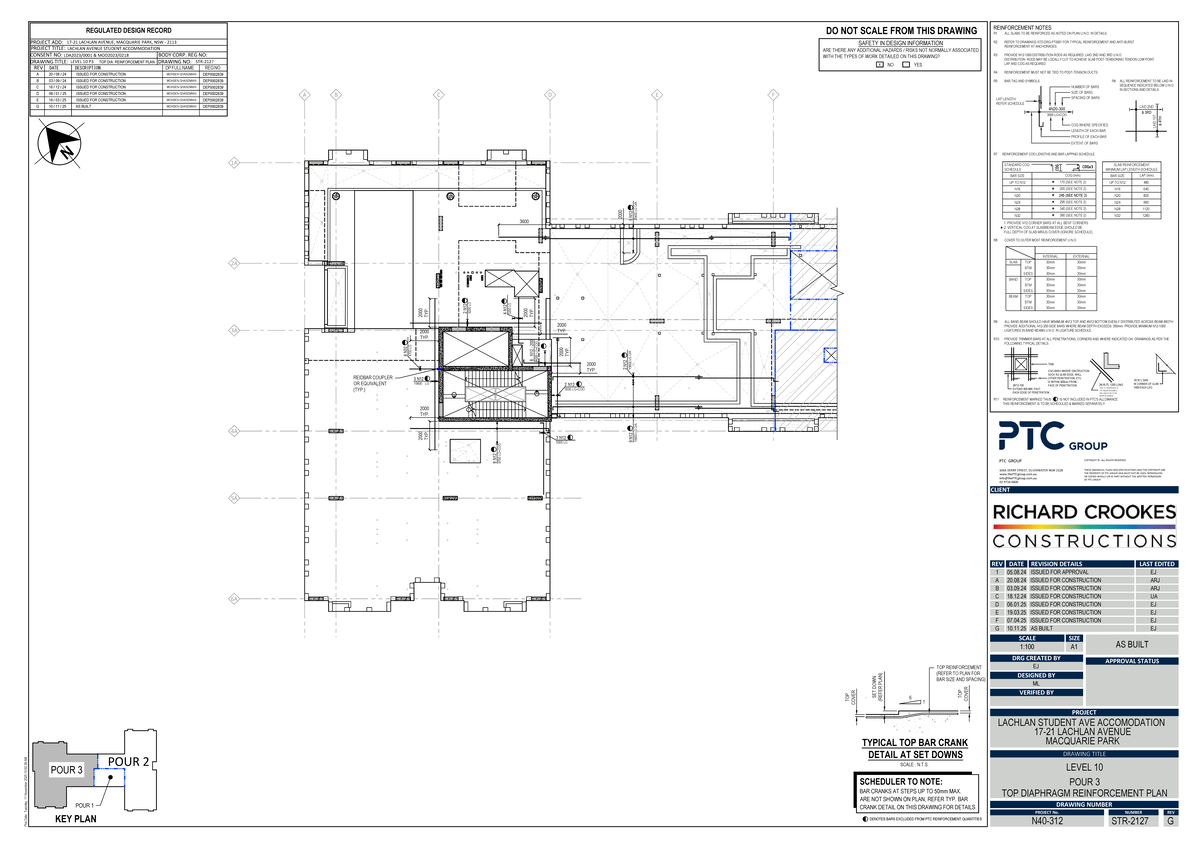 STR-2127 [G] - Level 10 P3 Top Reinforcement Plan for Lachlan Ave - Studocu
